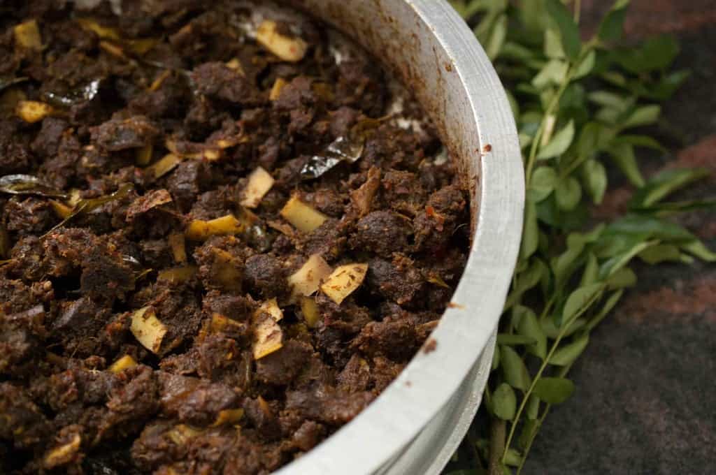 Beef Fry - Kerala style Beef Ularthiyathu with Thenga Kothu Recipe | A ...