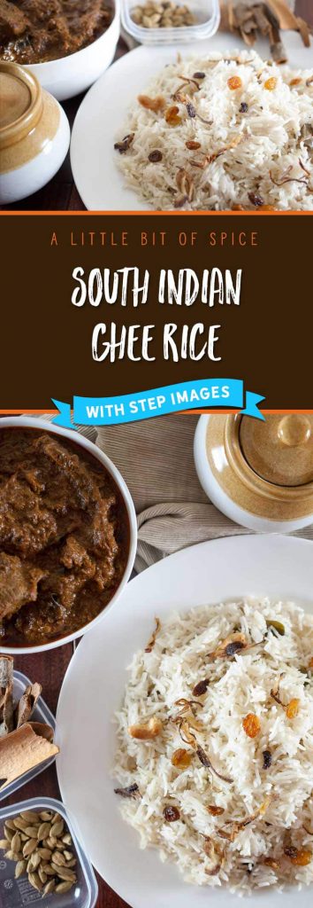 Kerala Ghee Rice (Ney Choru) Recipe | A Little Bit of Spice