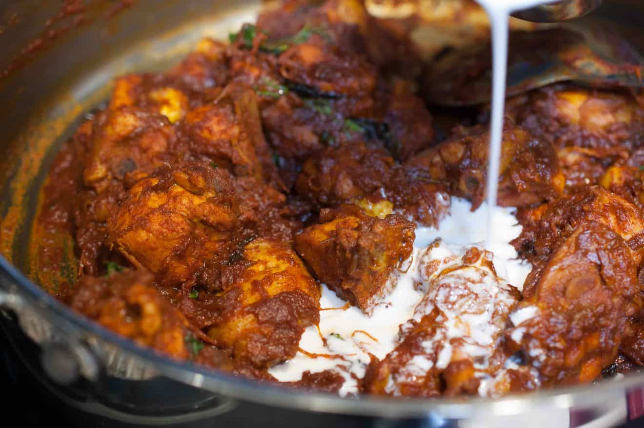 Kerala chicken curry with coconut milk (Nadan Chicken Curry)