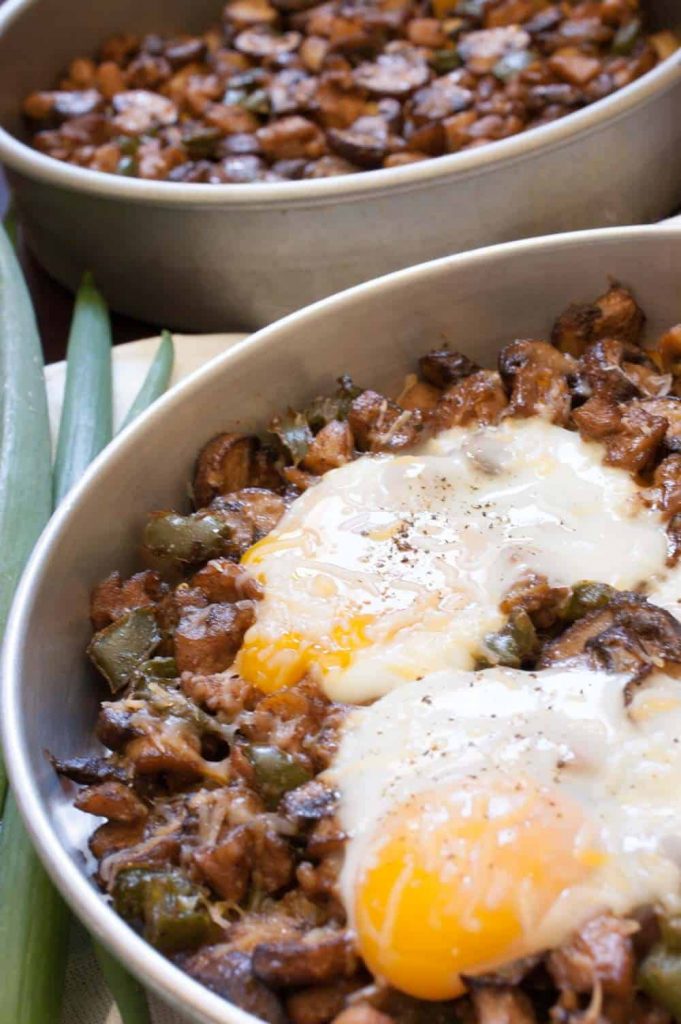 Potato Hash with Mushrooms, Chicken and Egg – Indian Style | A Little ...